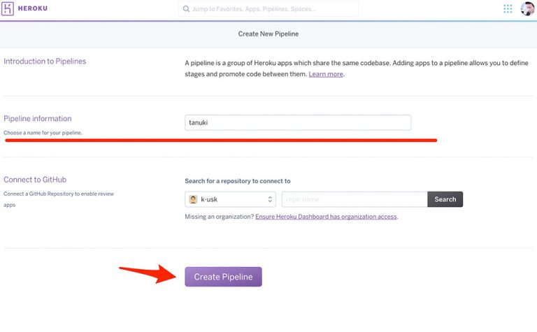HerokuのGitHub連携を使ってPipelineとReview Appsでスムーズな開発環境を作る ｜ Tips Note by TAM